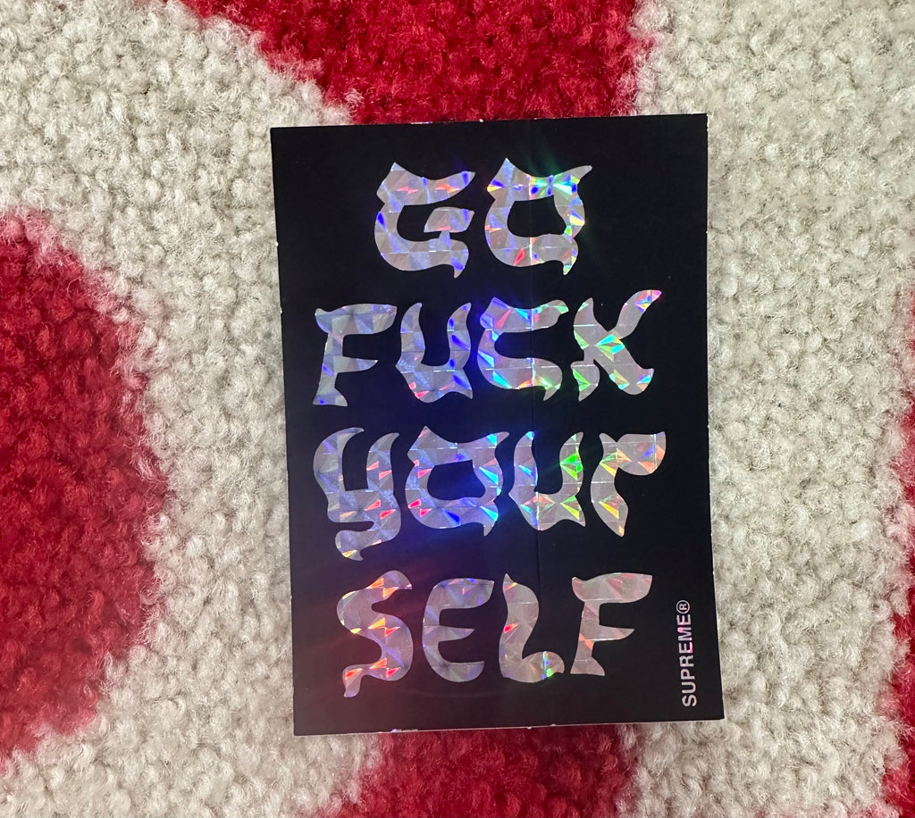 Supreme Go Fuck Yourself Sticker Black – UniqueHype