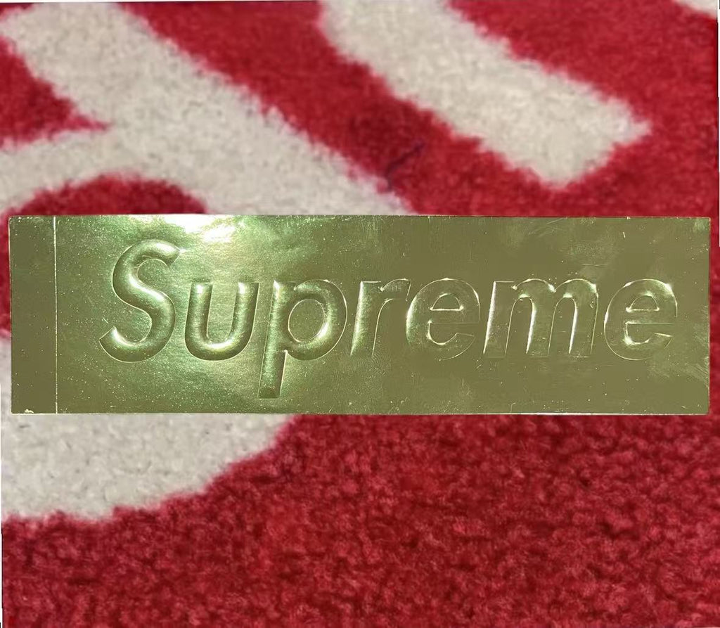 Supreme Gold Foil Box Logo Sticker FW22 – UniqueHype