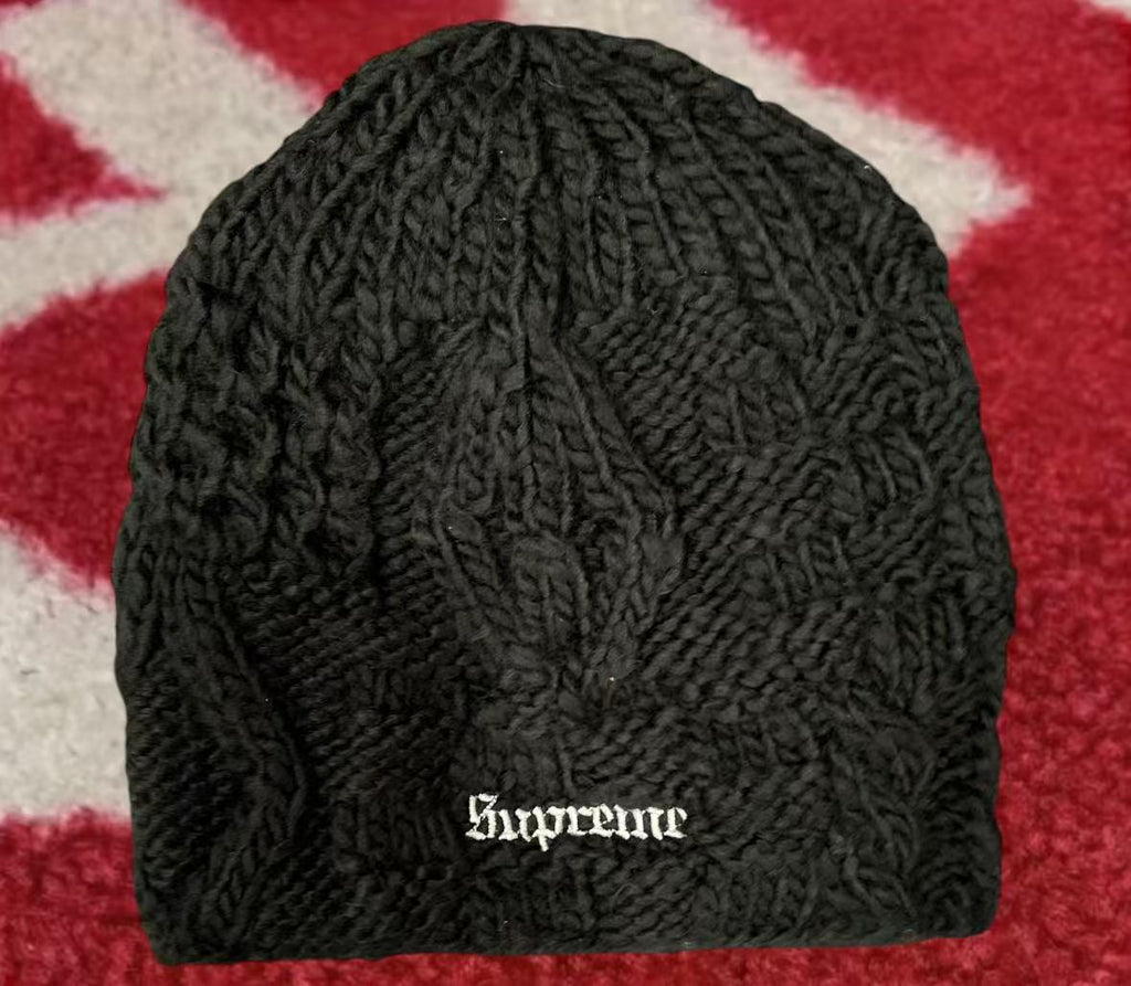 Supreme Block Knit Beanie Black SS25 – UniqueHype